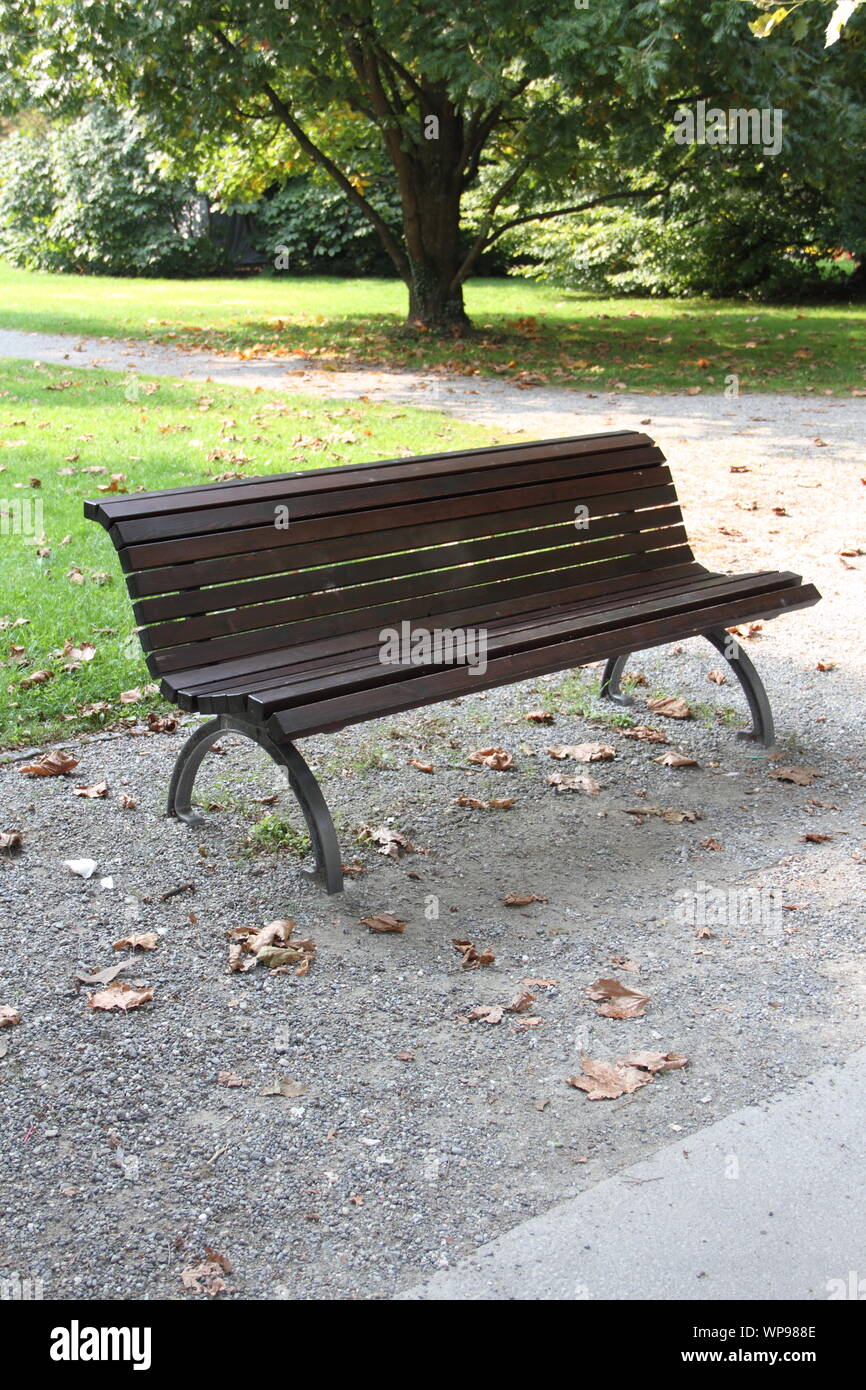 a nice garden bench Stock Photo - Alamy