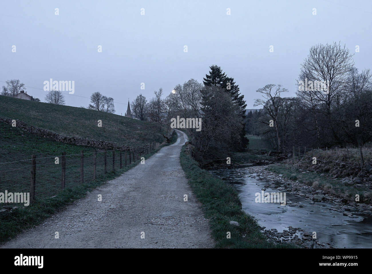 Morning road in Alston, England Stock Photo - Alamy