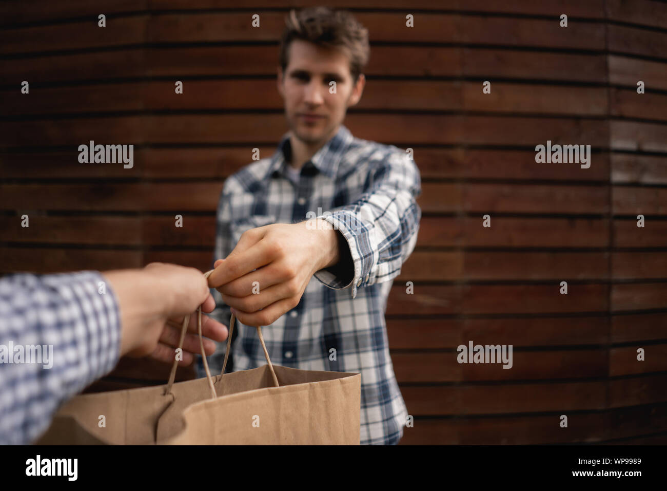 Happy customer receiving grocery hi-res stock photography and images ...