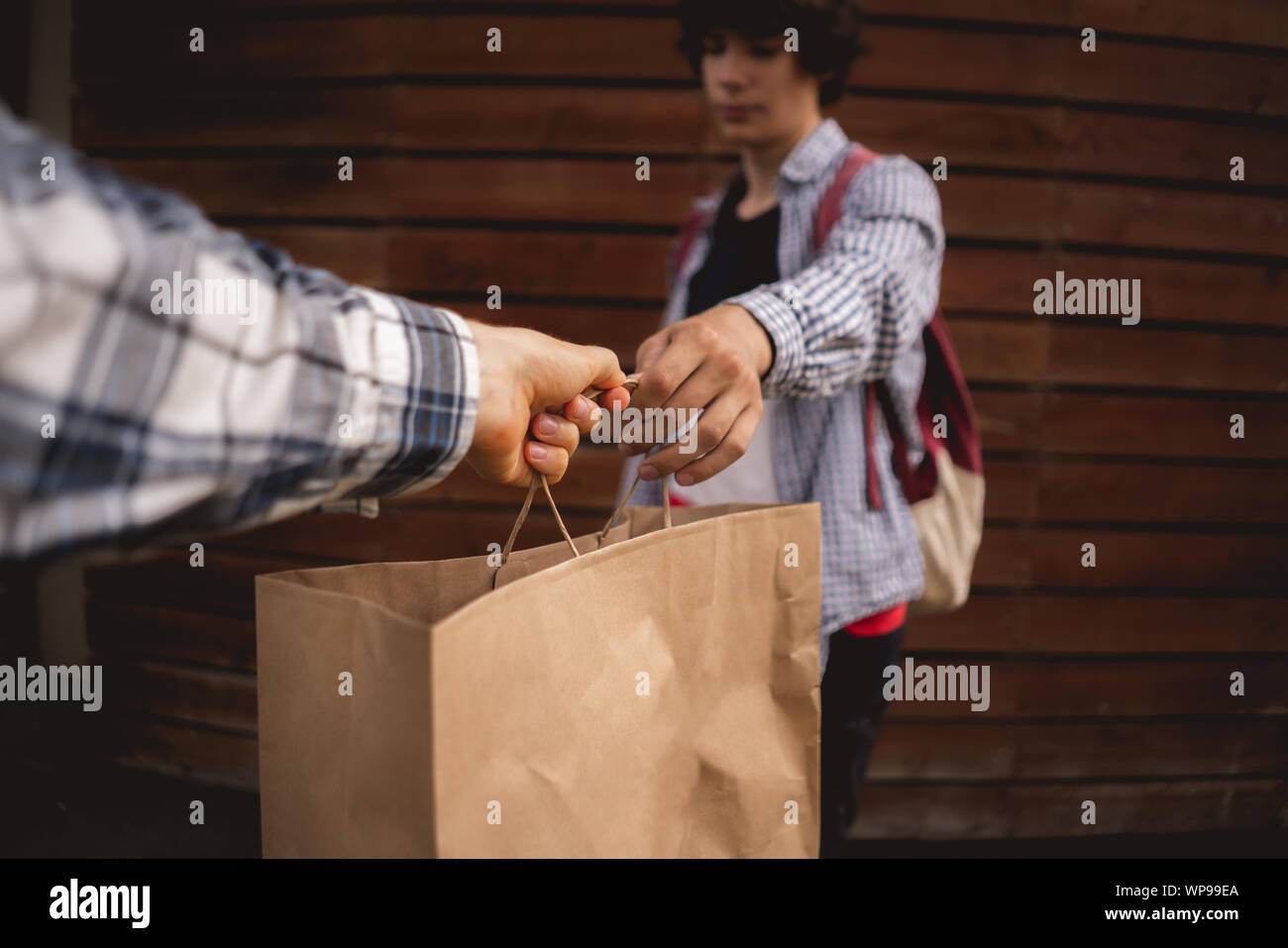 Happy customer receiving grocery hi-res stock photography and images ...