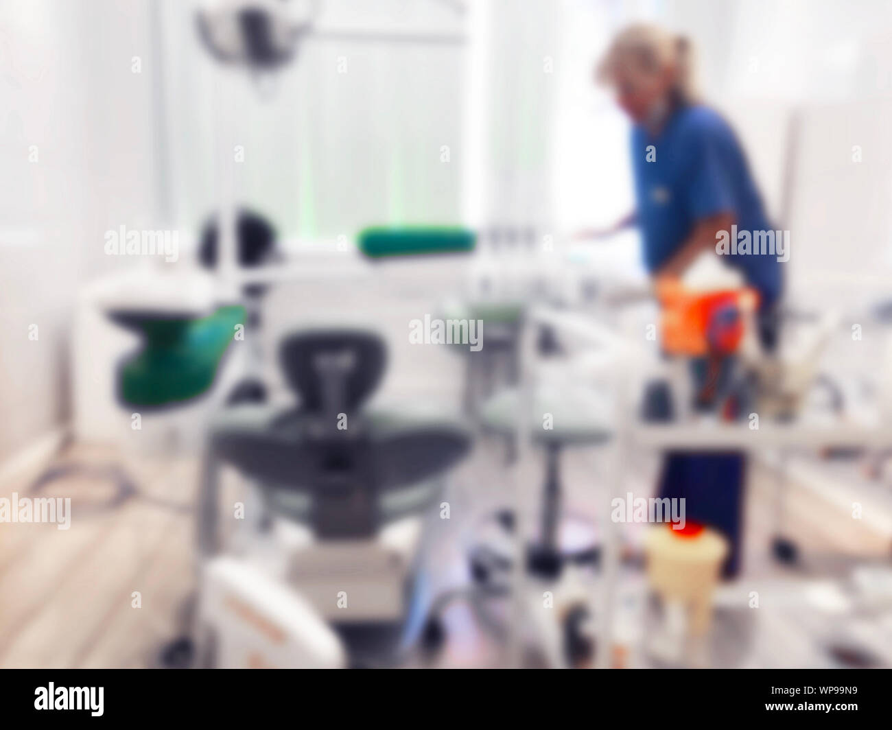 Dentist office background , dental hygiene, dentists chair. Blurred ...