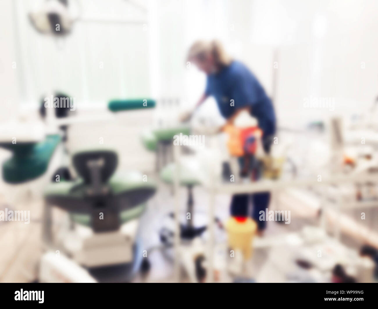 Dentist office background , dental hygiene, dentists chair. Blurred ...