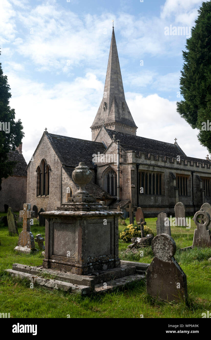 St Peter`s Church, Siddington, Gloucestershire, England, UK Stock Photo ...