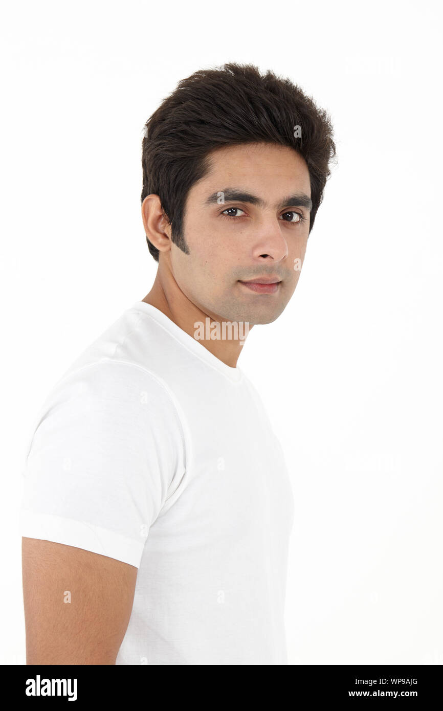 Indian man profile face hi-res stock photography and images - Alamy