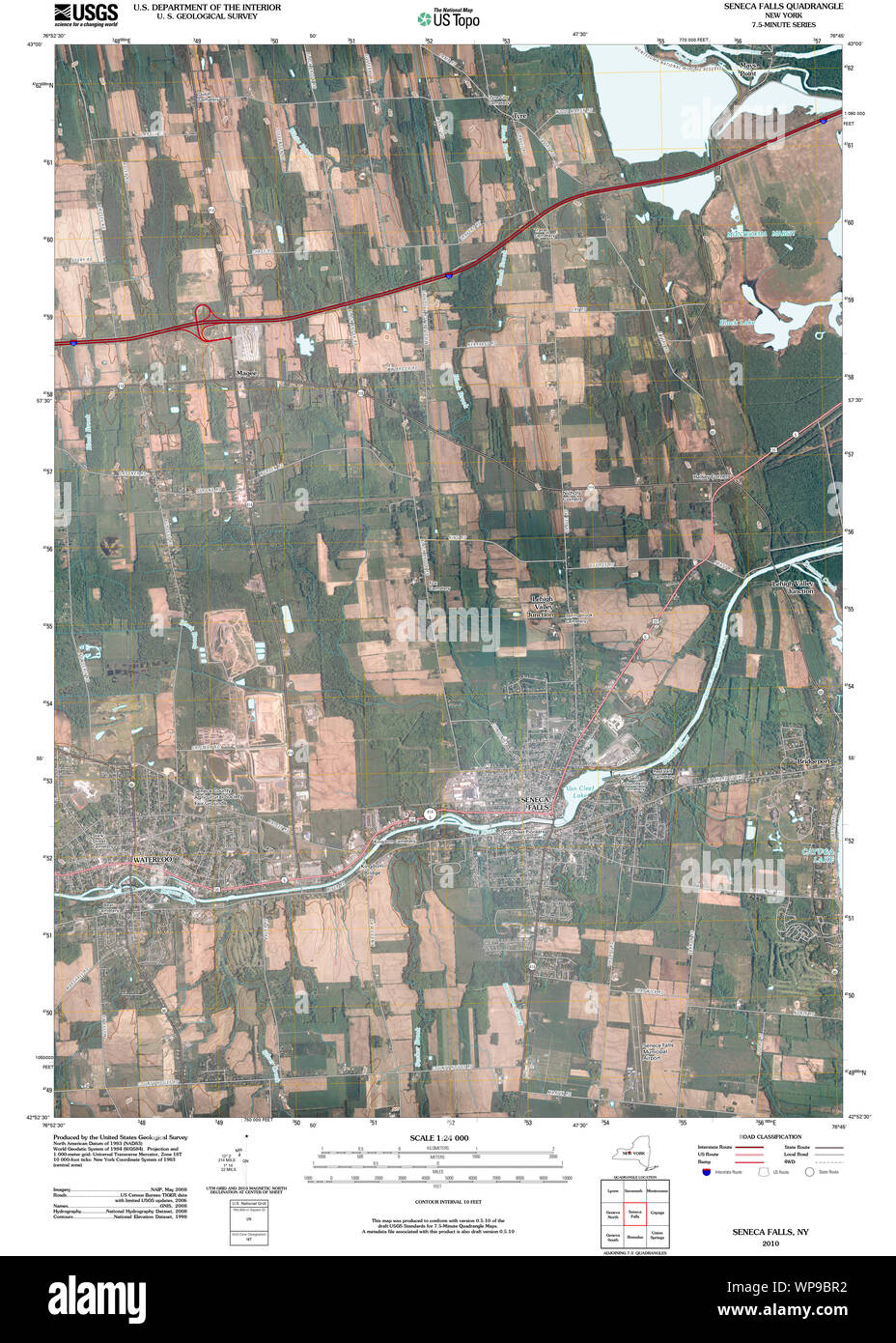 Seneca falls, new york map hi-res stock photography and images - Alamy