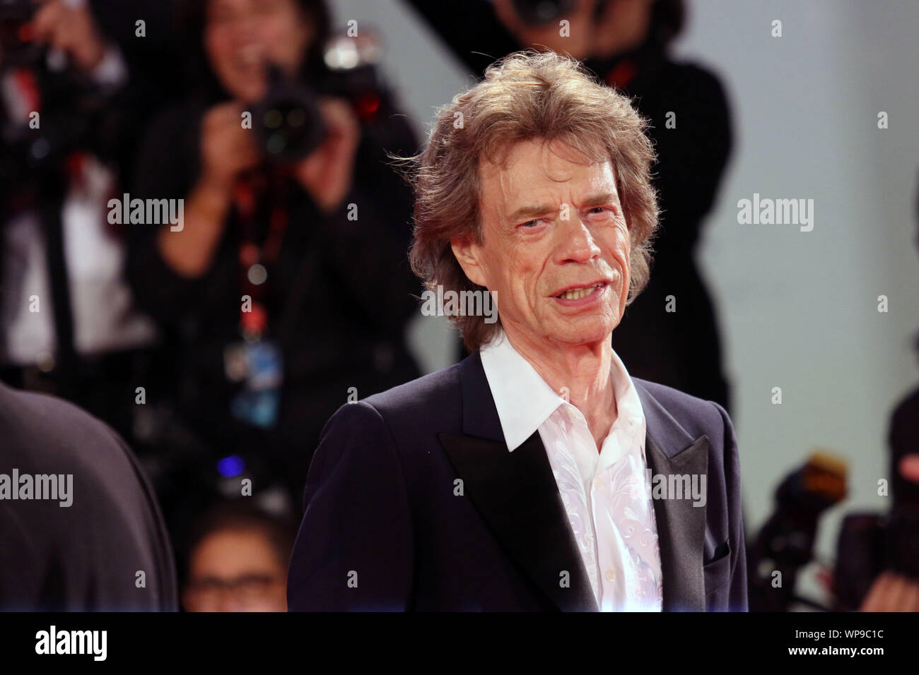 Italy, Lido di Venezia, September 7, 2019 : Mick Jagger, frontman of ...