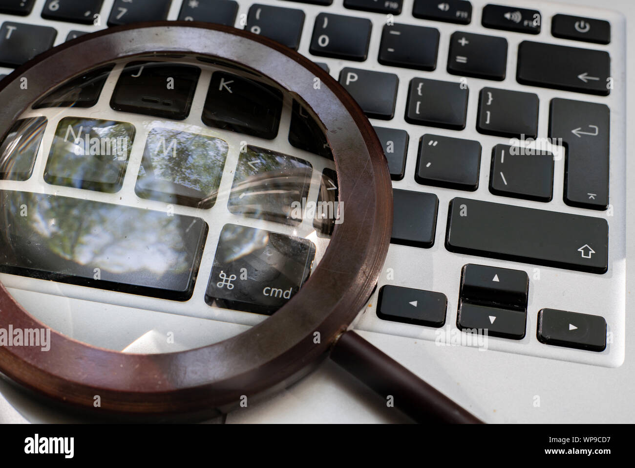 Detective magnify glass computer hi-res stock photography and images ...