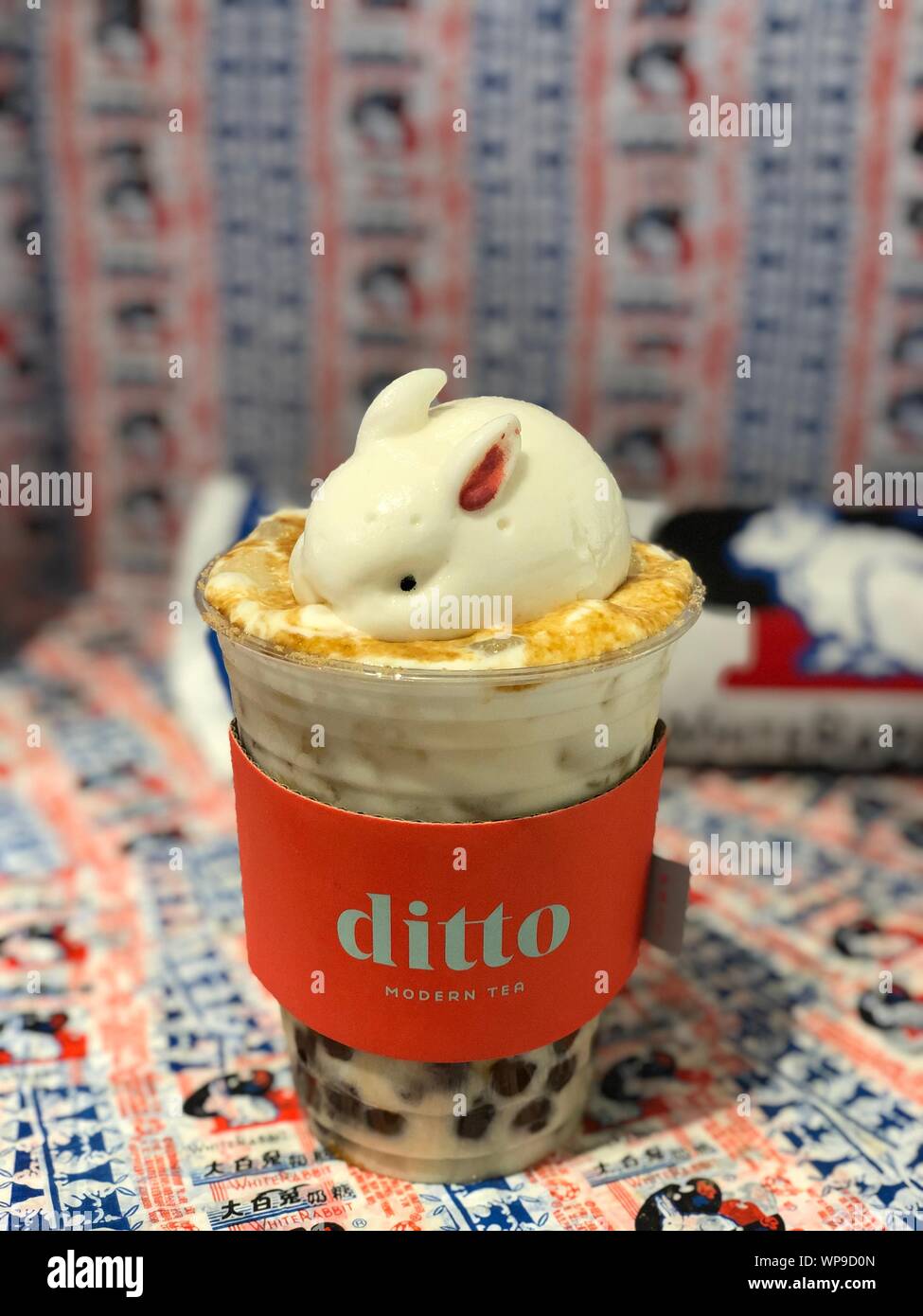 White Rabbit Bubble Tea Stock Photo - Alamy