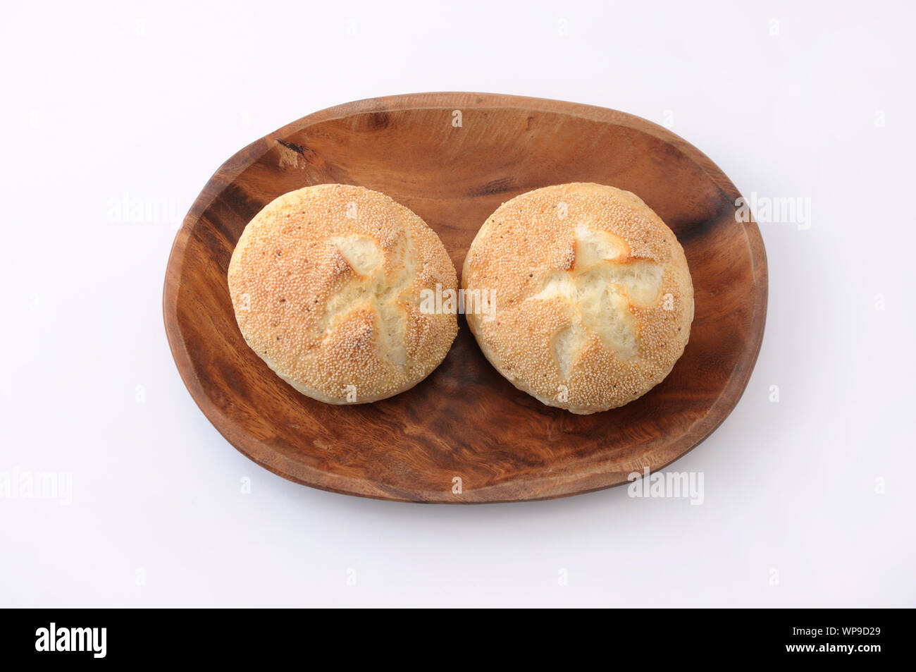 kaiser roll German bread closeup isolated on white background Stock ...