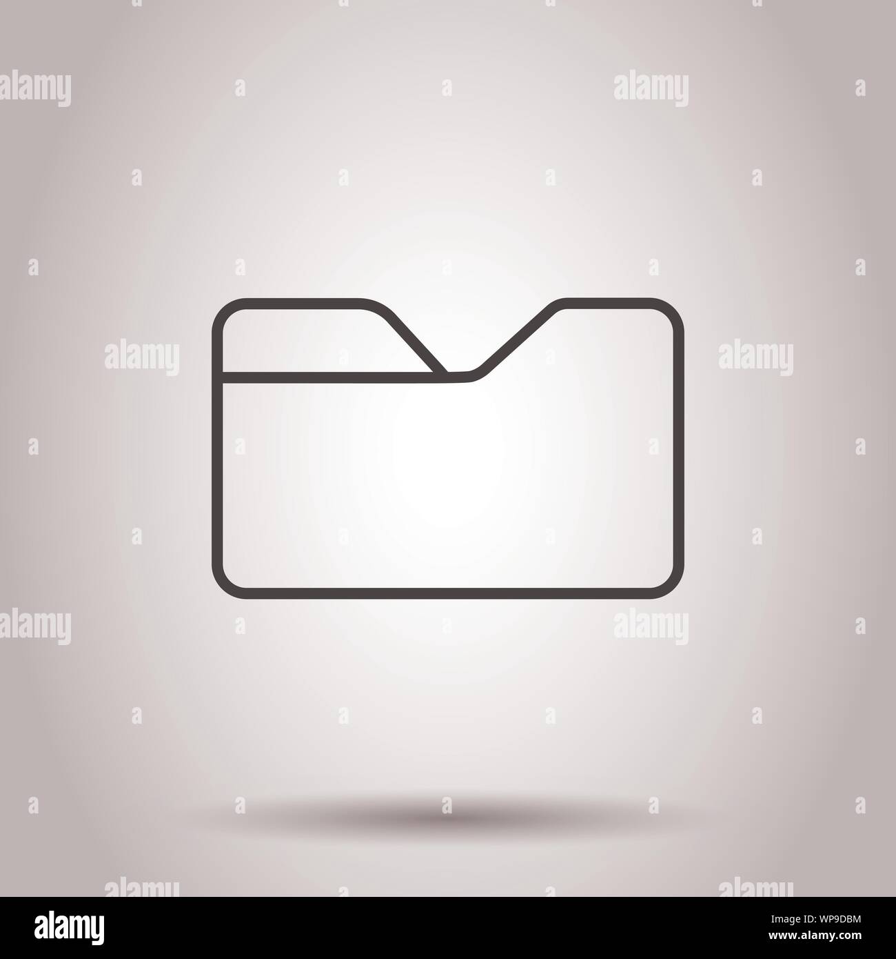 File folder icon in flat style. Documents archive vector illustration ...