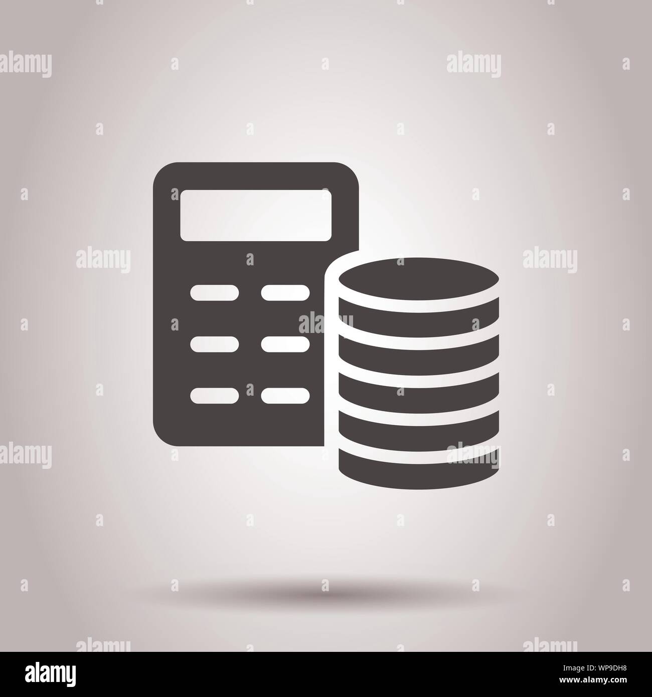 Money calculation icon in flat style. Budget banking vector ...