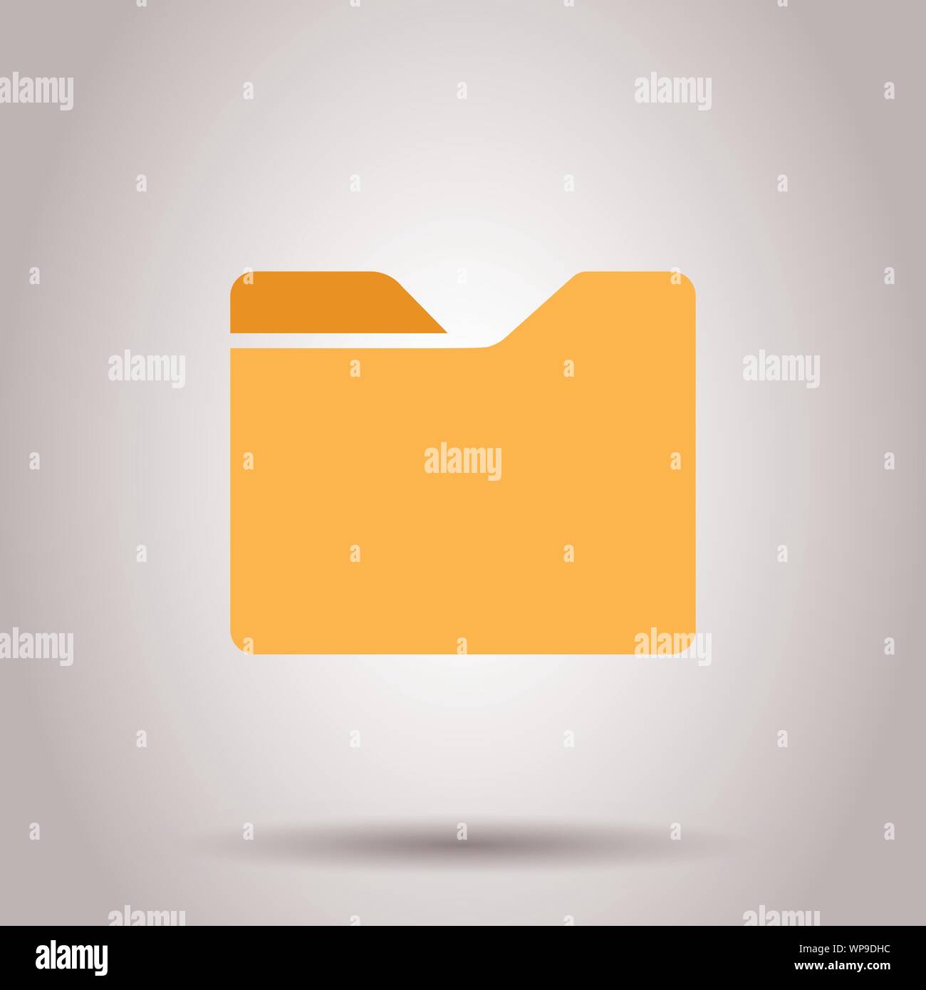 File folder icon in flat style. Documents archive vector illustration ...