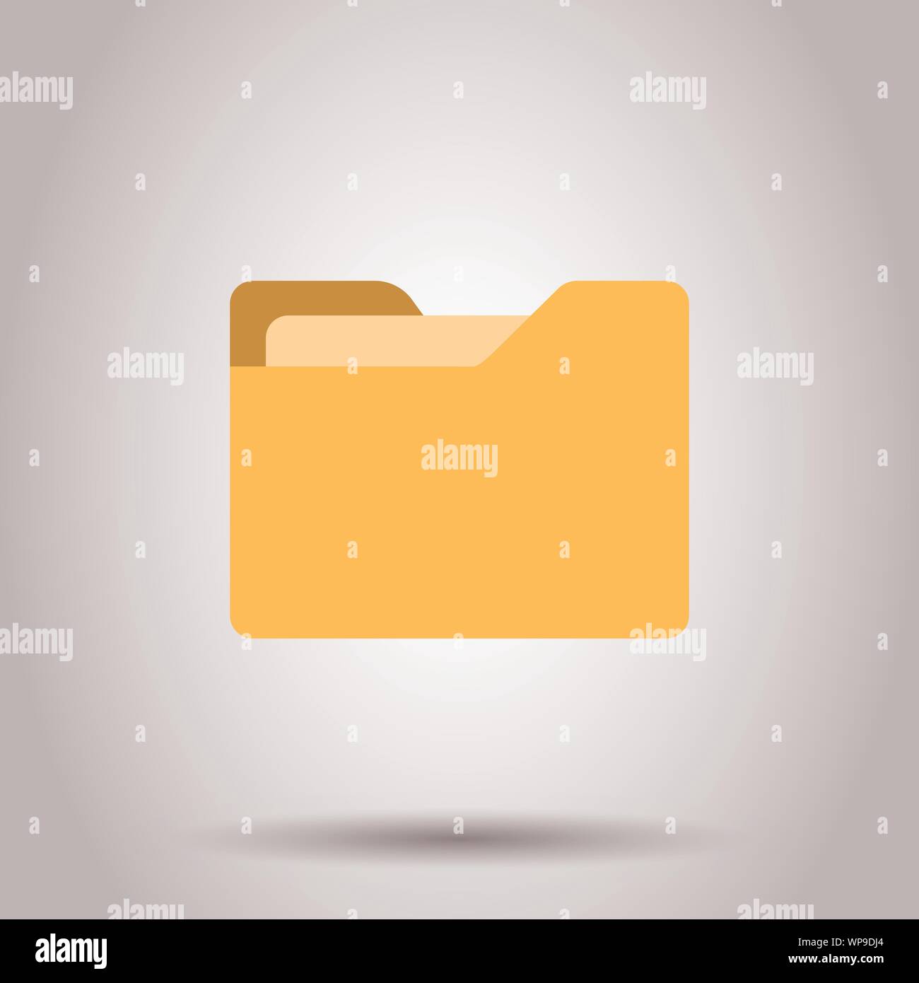 File folder icon in flat style. Documents archive vector illustration ...