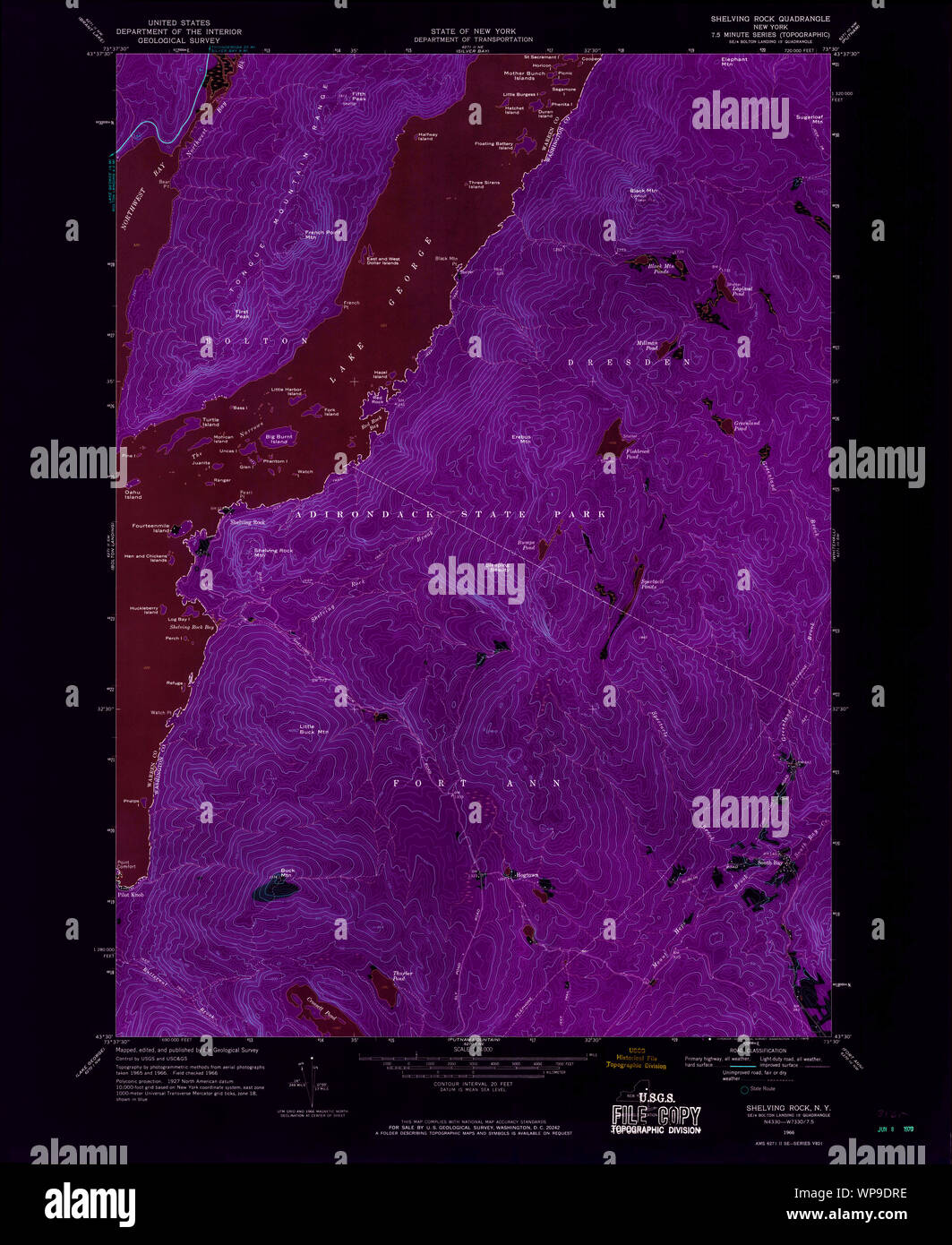 New York NY Shelving Rock 136154 1966 24000 Inverted Restoration Stock ...