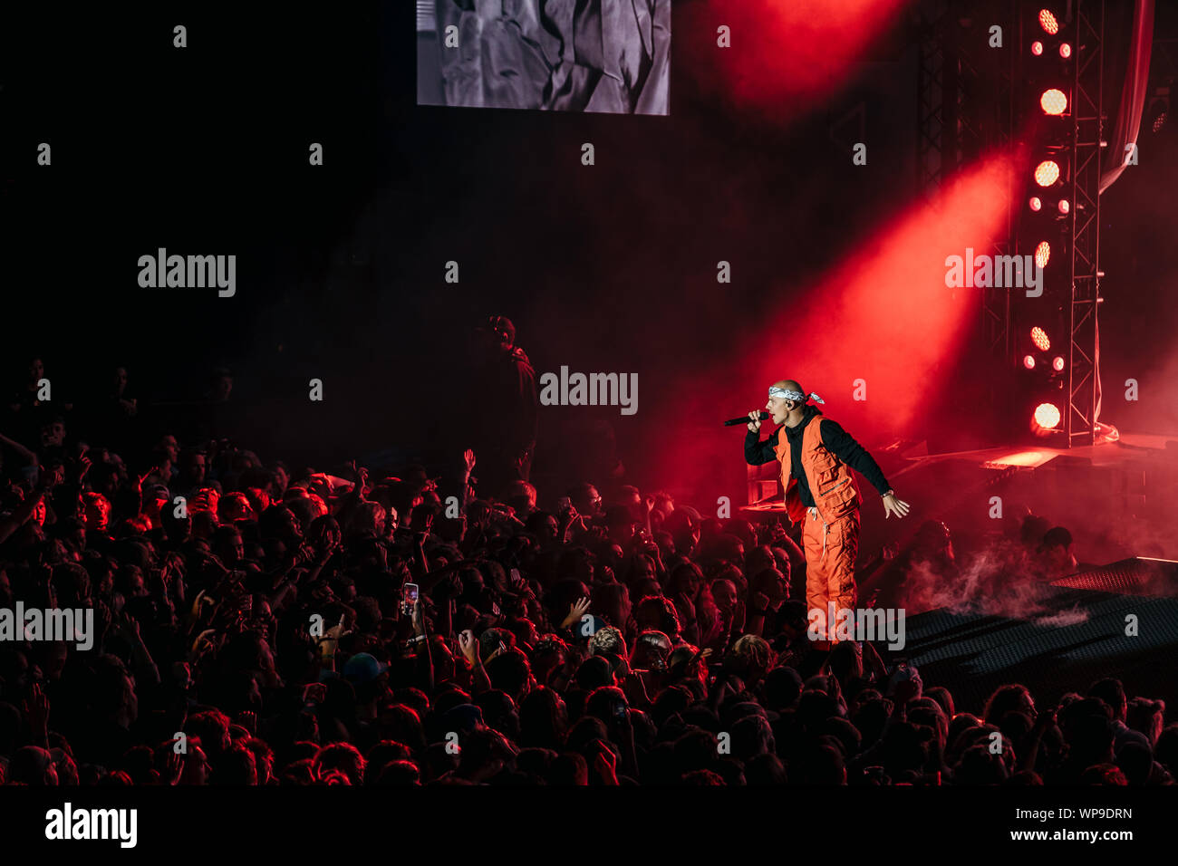 Stavanger, Norway. 23rd, August 2019. The Norwegian rap duo Karpe ...