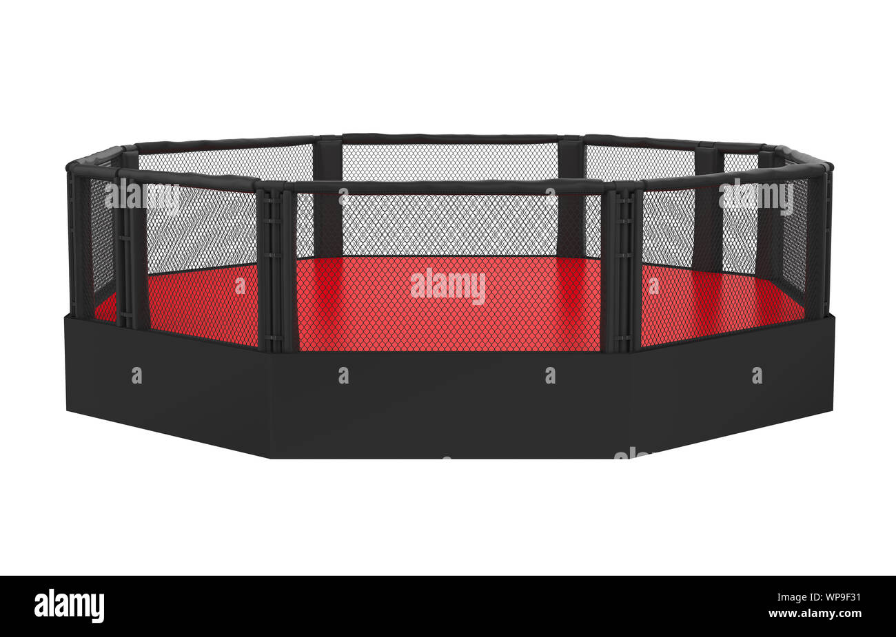 MMA Fight Cage Arena Isolated Stock Photo - Alamy