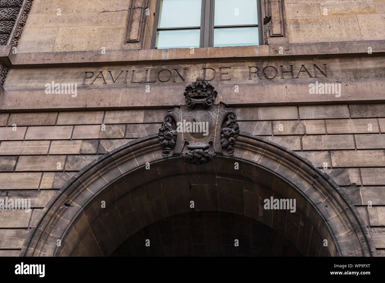 Paris, France - January 28, 2018: Close up on the architecture ...