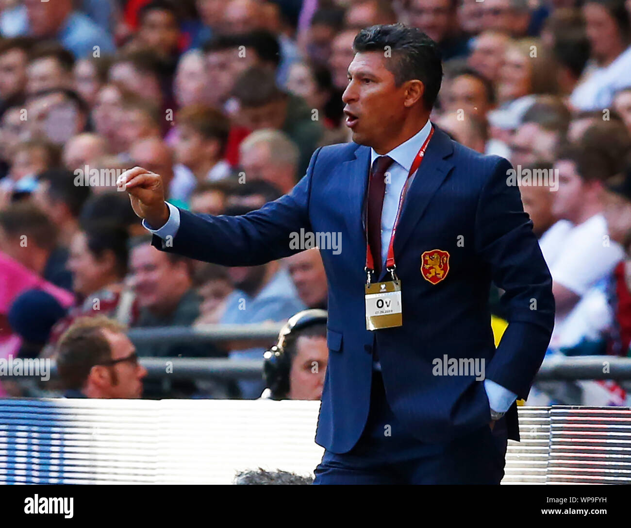 LONDON, ENGLAND. SEPTEMBER 07: Krasimir Balakov manager of Bulgaria ...