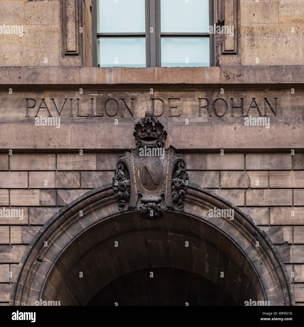 Paris, France - January 28, 2018: Close up on the architecture ...