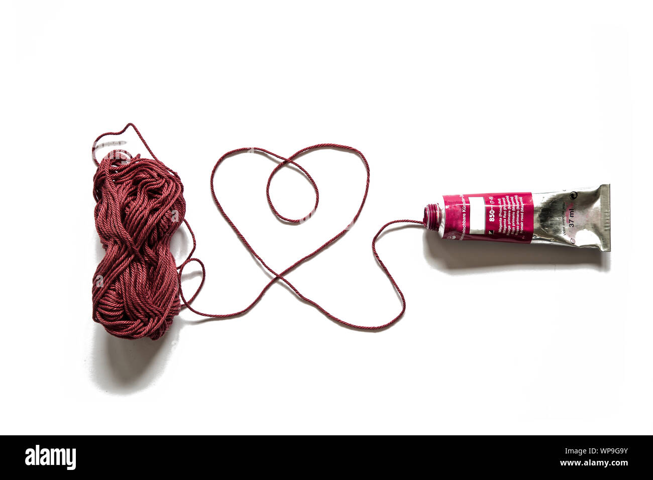 love thread with oil color Stock Photo - Alamy