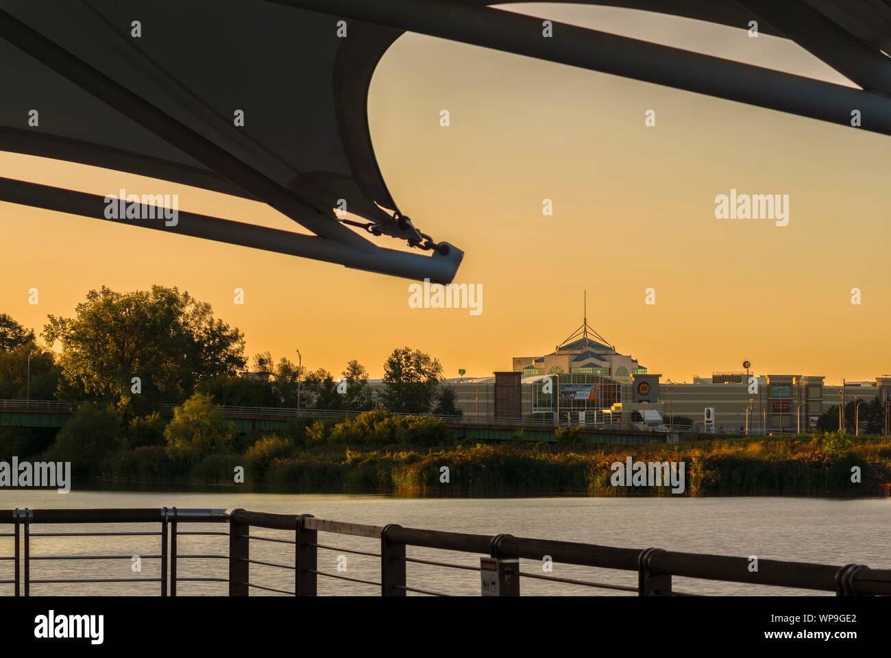 View thru Inner Harbor Amphitheater in Syracuse, New York Stock Photo ...