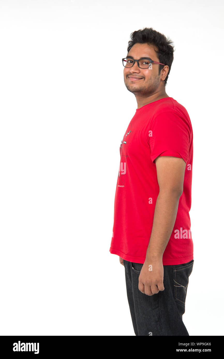 Indian man smiling side profile hi-res stock photography and images - Alamy