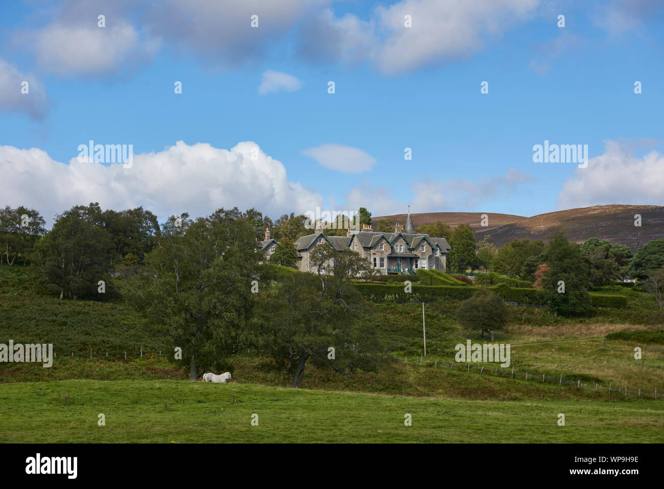 The Victorian style Invermark Lodge high up in the Angus Glens at the ...