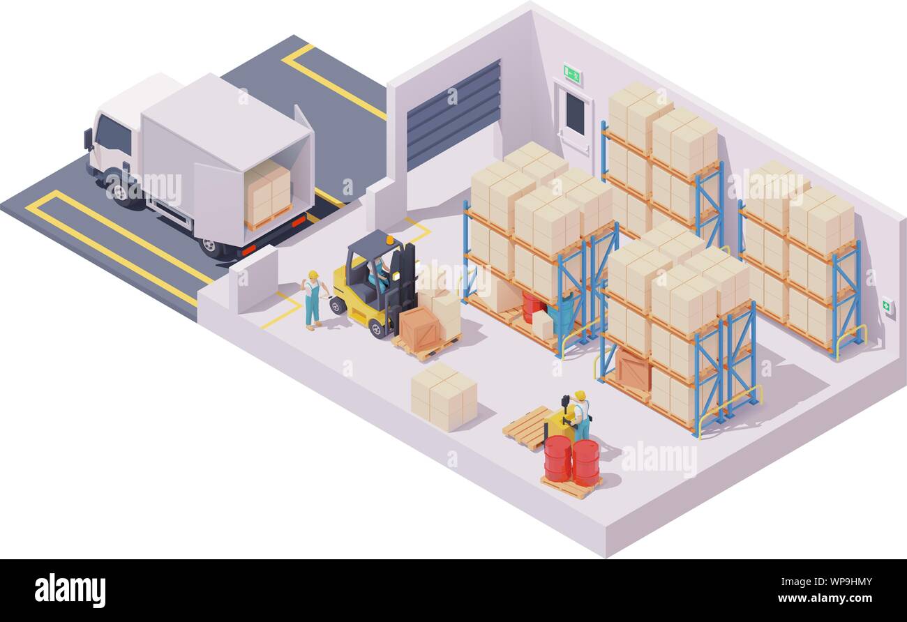 Man loader warehouse Stock Vector Images - Alamy