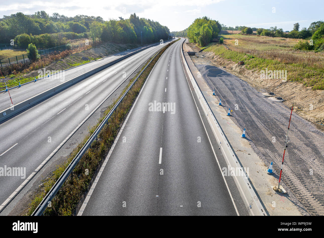 The M20 in Kent closed due to roadworks Stock Photo - Alamy
