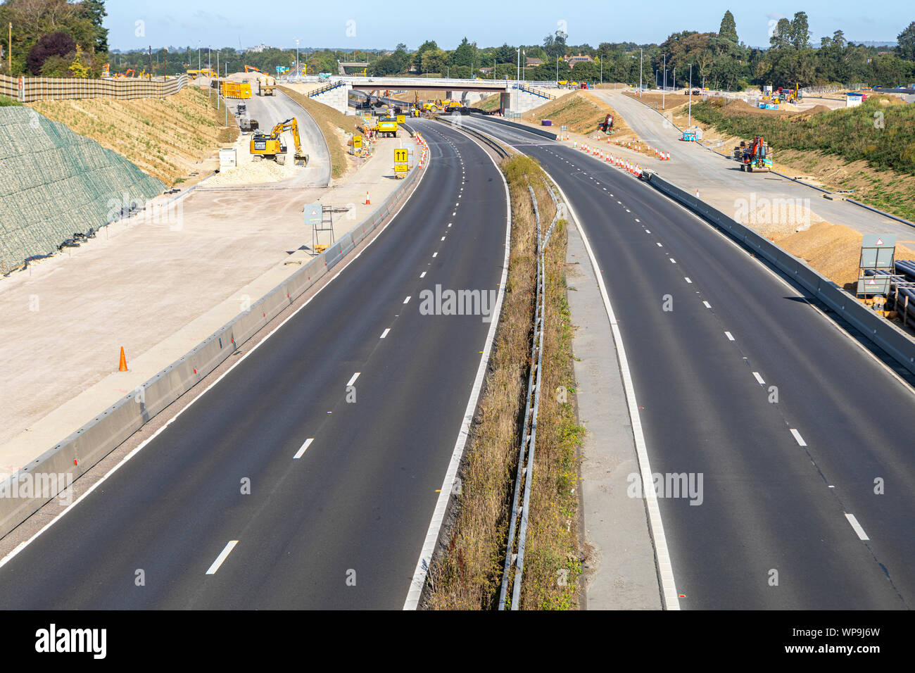 M20 motorway roadworks hi-res stock photography and images - Alamy
