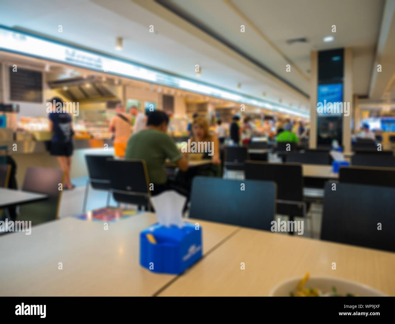 Food court blurred background hi-res stock photography and images - Alamy