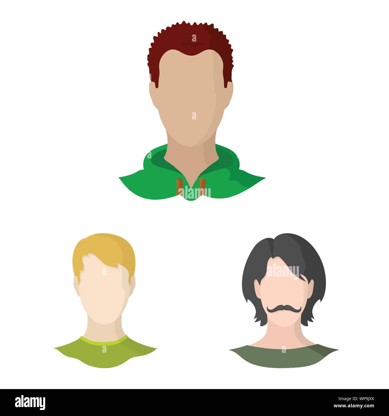 Isolated object of avatar and dummy symbol. Collection of avatar and ...