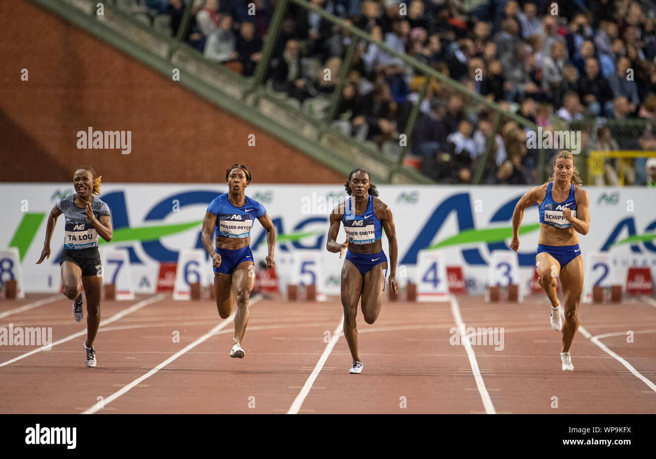 Brussels - Belgium - Sep 6: Marie-Josée Ta Lou (CIV), Shelly-Ann Fraser ...