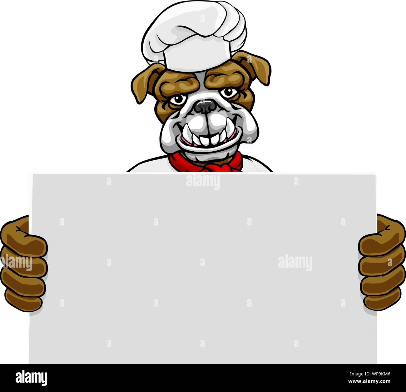 Bulldog Chef Cartoon Restaurant Mascot Sign Stock Vector Image & Art ...