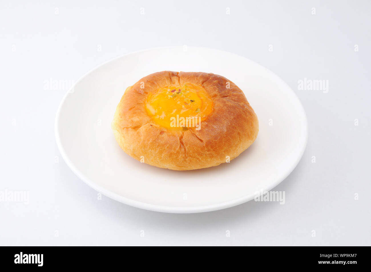 orange marmalade bread on plate isolated on white background Stock ...