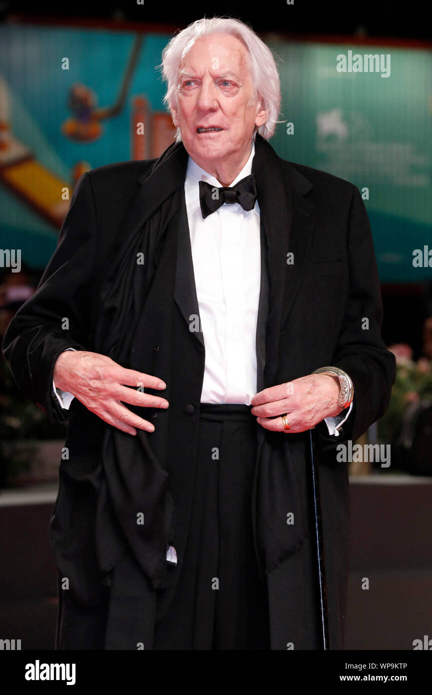 Donald Sutherland attending the 'The Burnt Orange Heresy' premiere ...