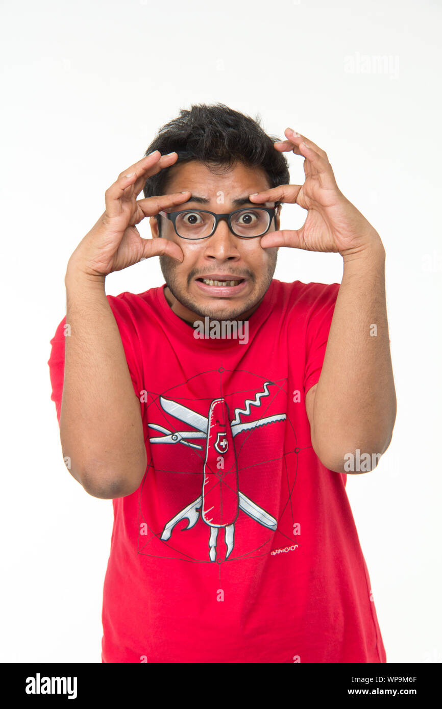 Scared young man hi-res stock photography and images - Alamy