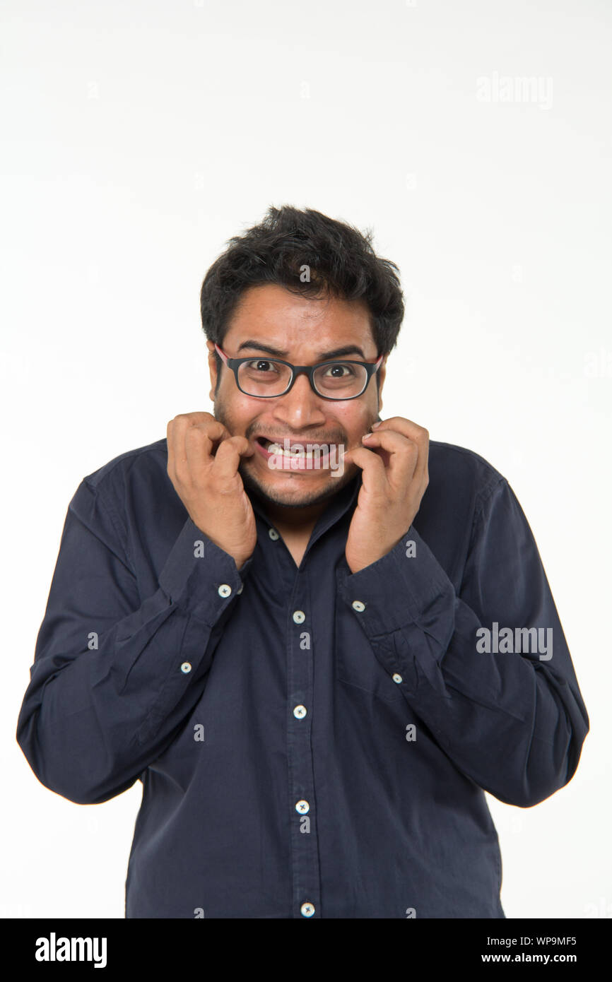 Black man looking nervous hi-res stock photography and images - Alamy