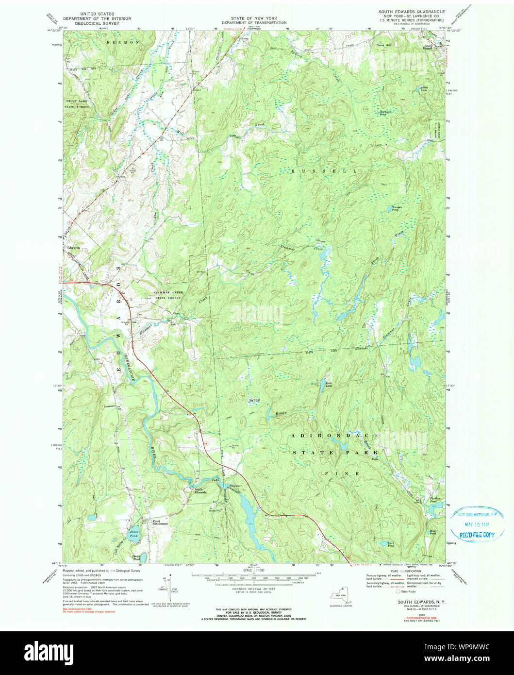 Edwards new york map hi-res stock photography and images - Alamy