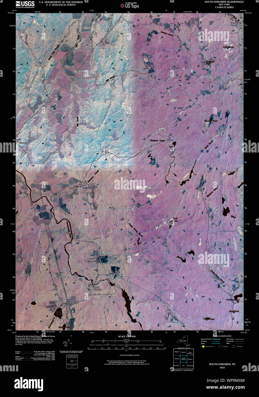 Map of edwards new york hi-res stock photography and images - Alamy