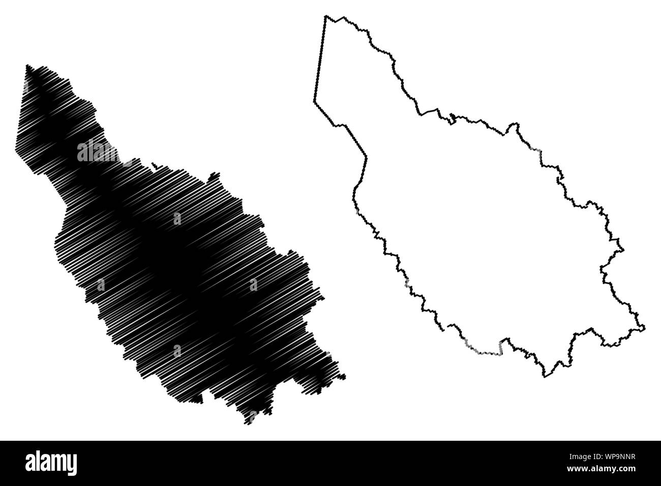 Dalarna County (Counties of Sweden, Kingdom of Sweden) map vector ...
