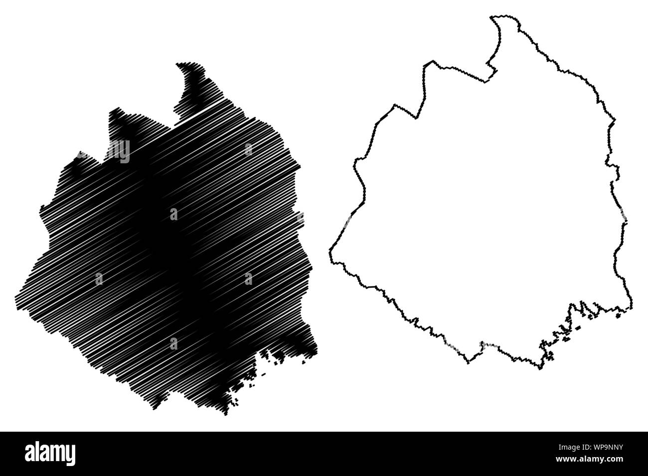 Norrbotten County (Counties of Sweden, Kingdom of Sweden) map vector ...