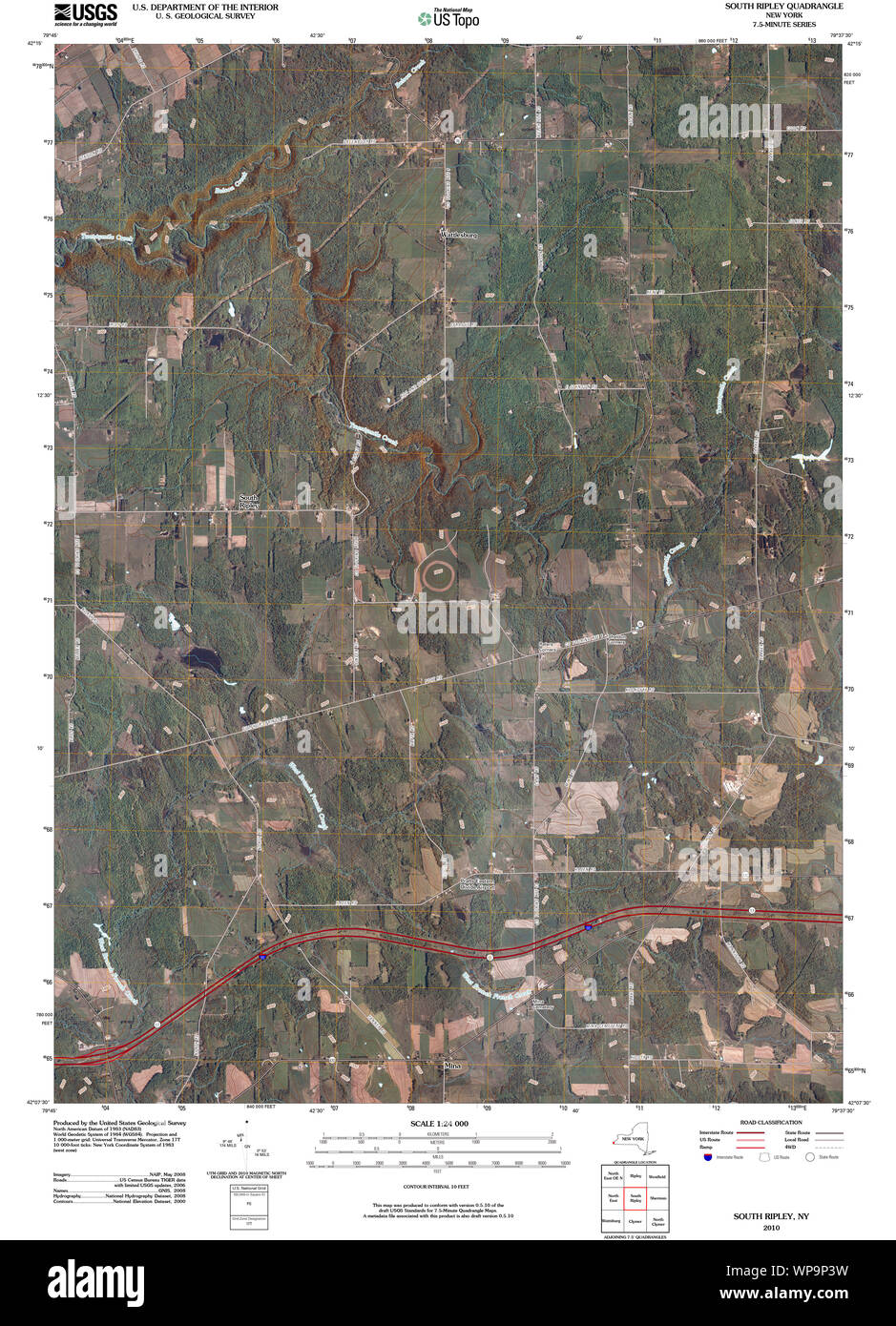 Map of ripley new york hi-res stock photography and images - Alamy