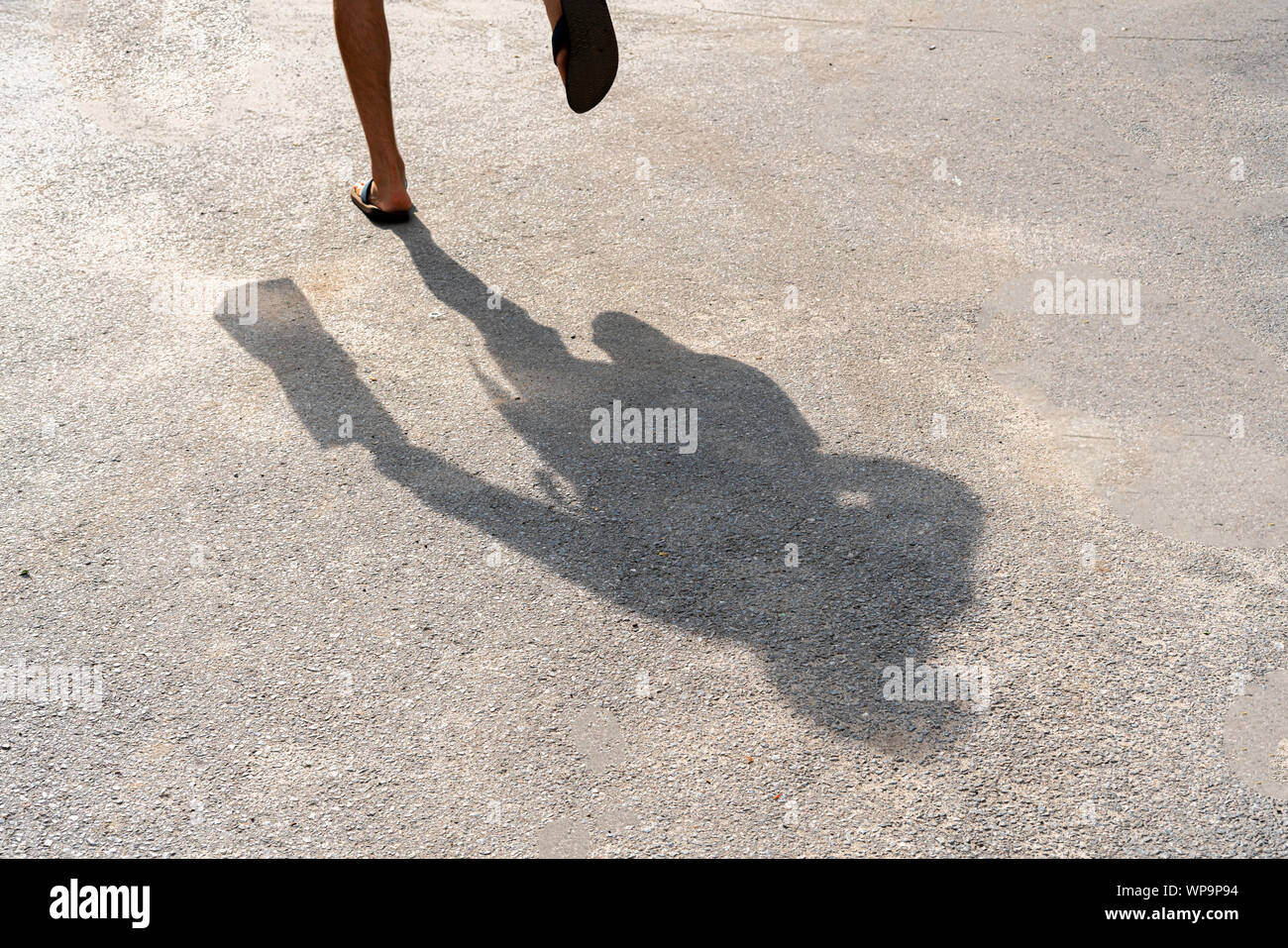 One person shadow street silhouette hi-res stock photography and images ...