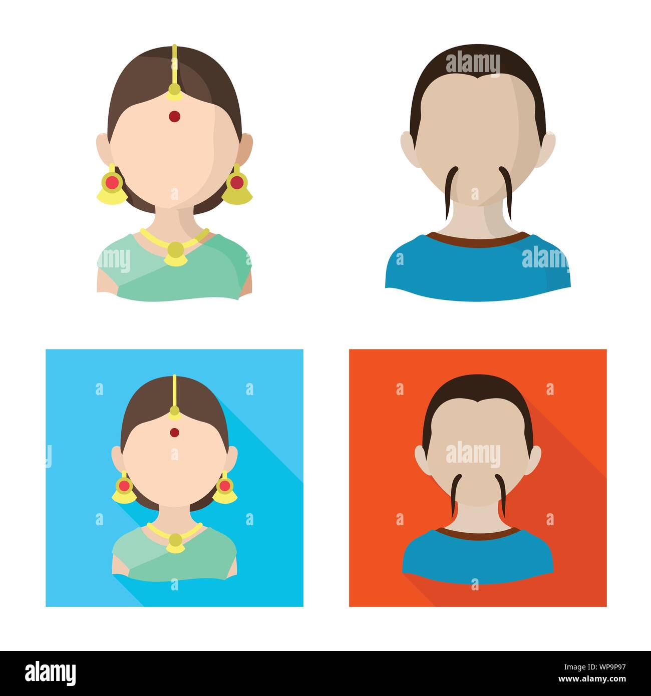 Vector illustration of imitator and resident symbol. Set of imitator ...