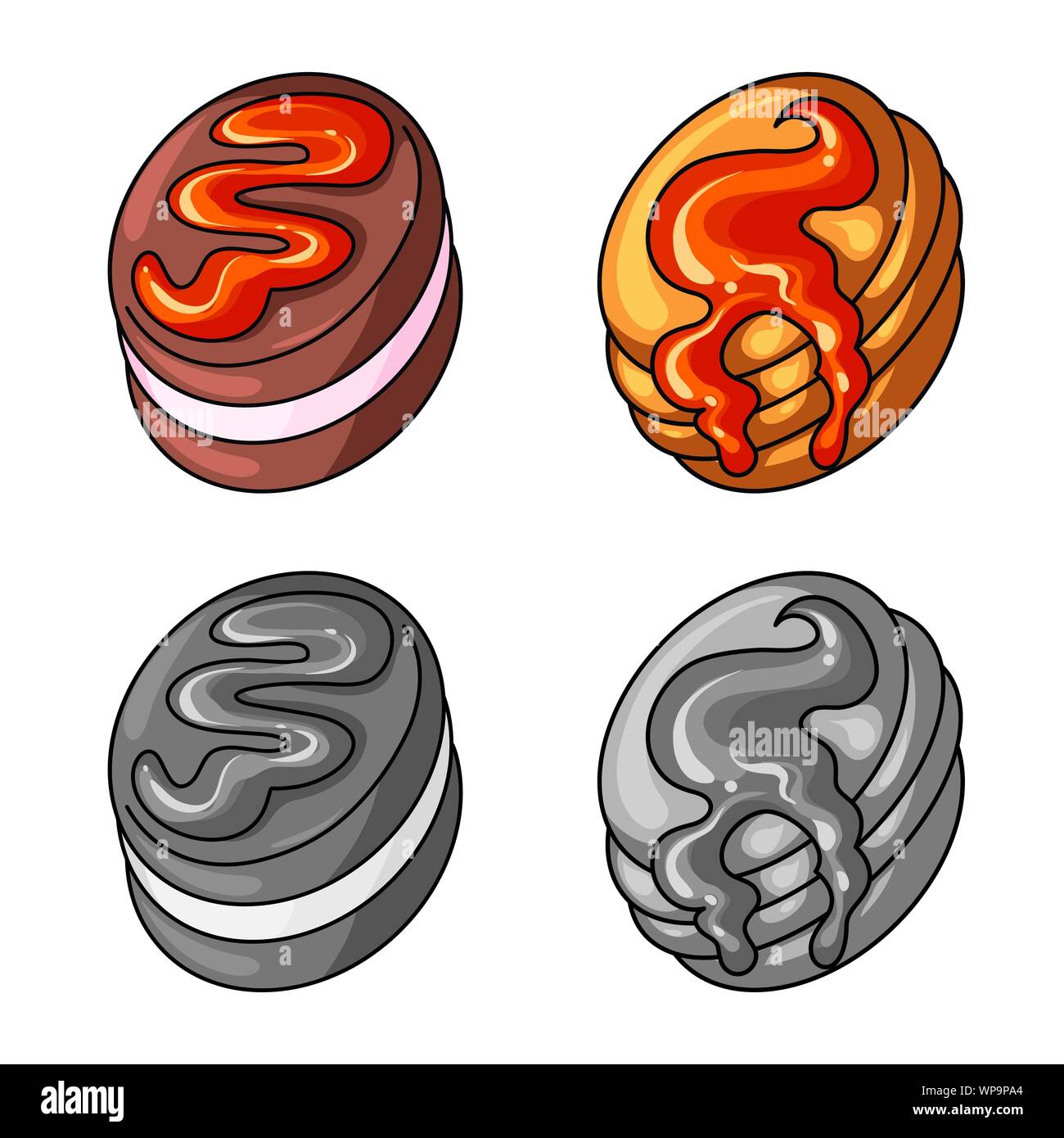 Vector illustration of confectionery and culinary logo. Set of ...