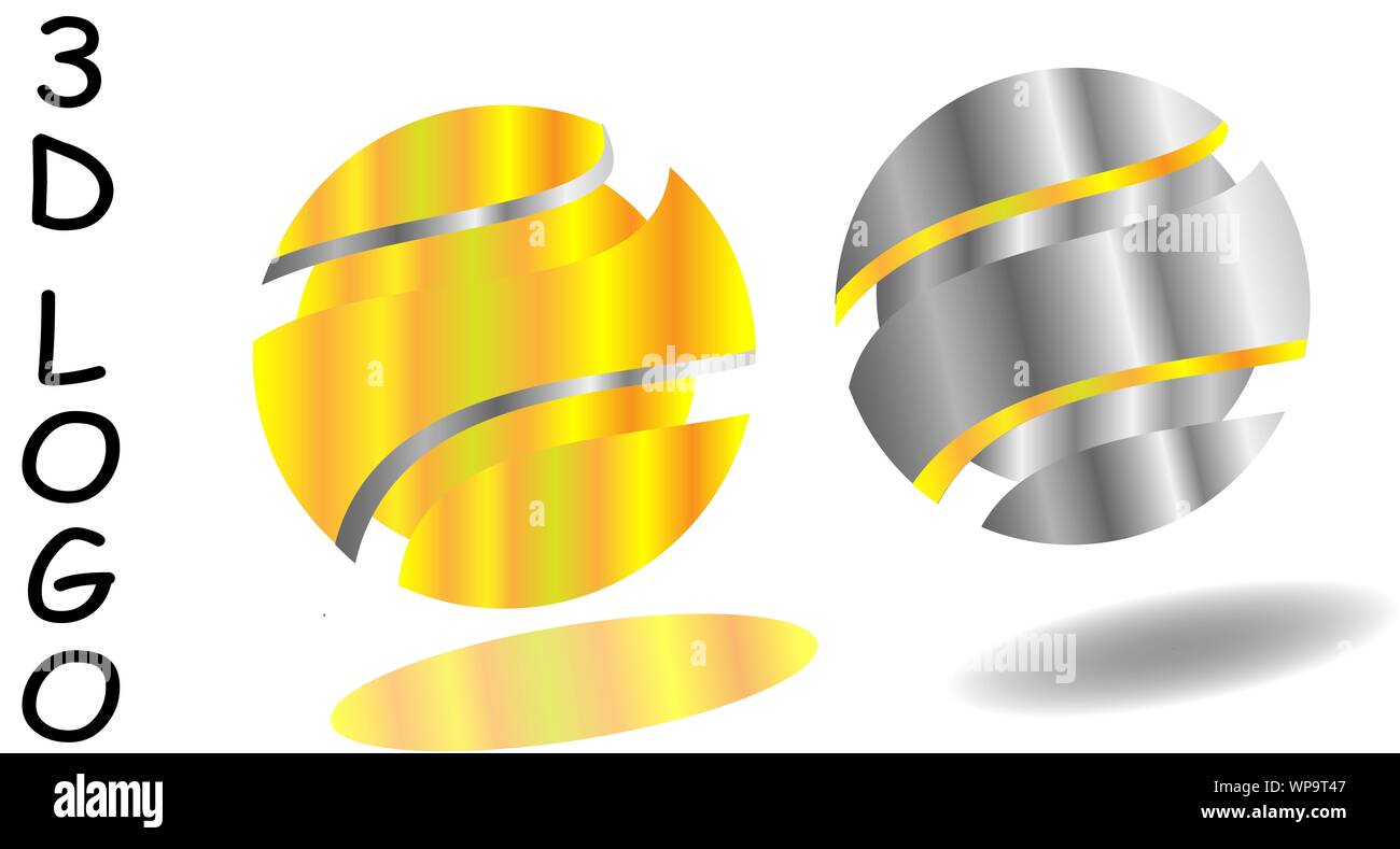 abstract 3D ball logo design Stock Photo - Alamy