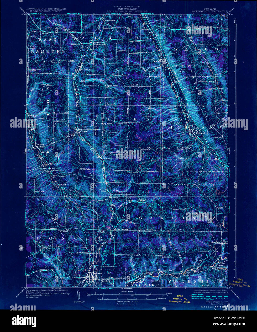 Map of springville new york hi-res stock photography and images - Alamy