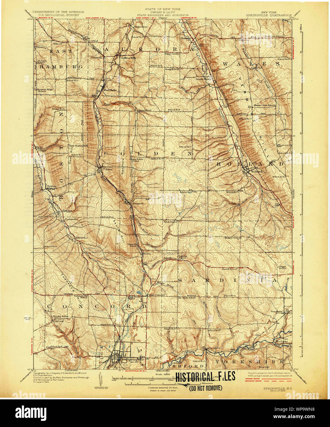 Map of springville new york hi-res stock photography and images - Alamy