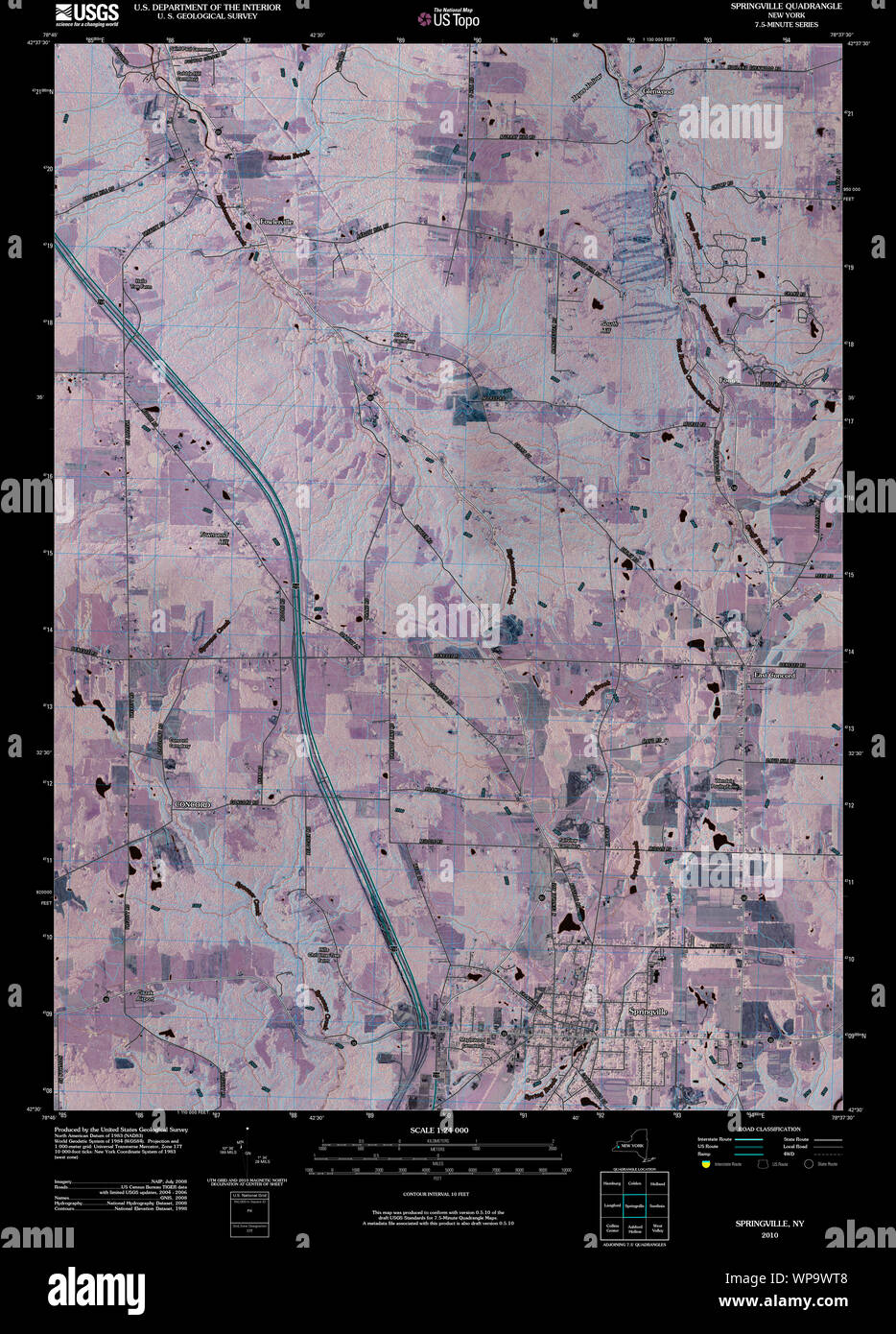 Map of springville new york hi-res stock photography and images - Alamy